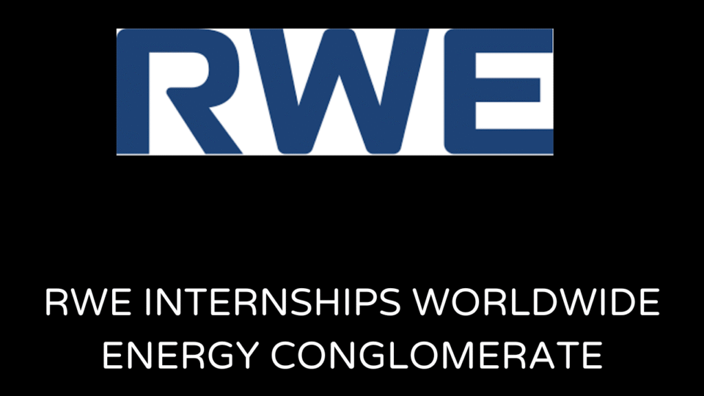 RWE Internships 2026 For Training and Industry Experience - Internships ...